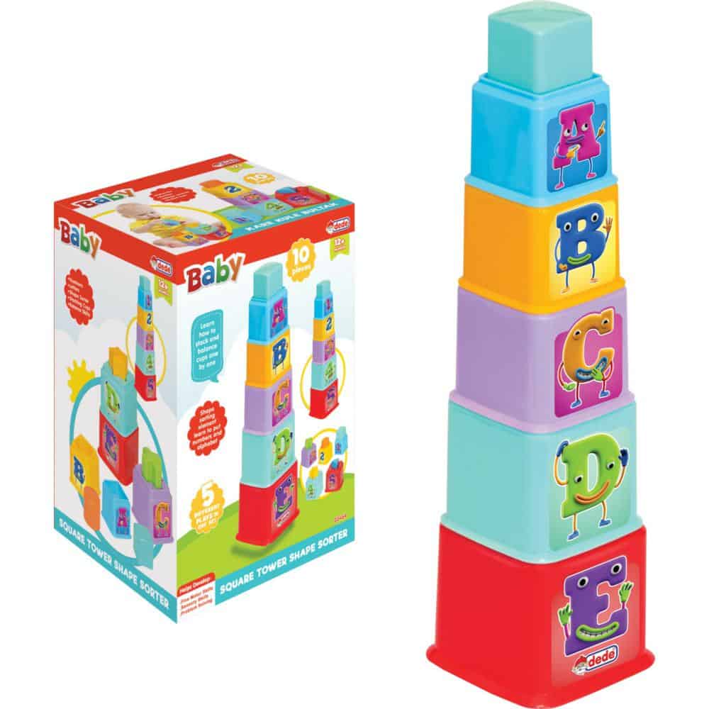 Dede Square Tower Shape Sorter – Kaya